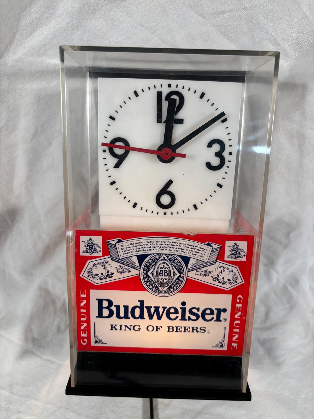 BUDWEISER Bar Register Light up Clock - Etsy