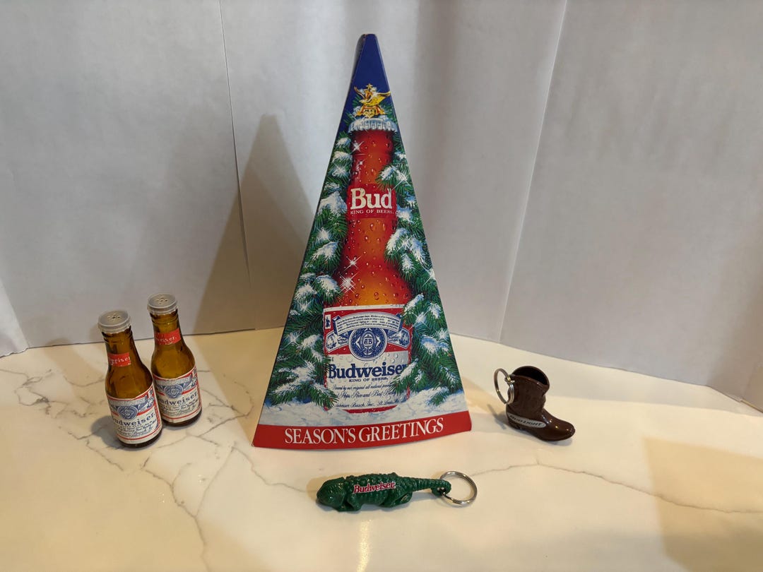 BUDWEISER BUD LIGHT Bud Dry 1990s Bottle Opener, 1970s Salt & Pepper ...