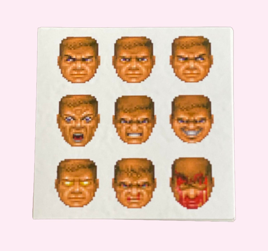Doom Heads Sticker Doomguy Faces for Doom Fans - Etsy