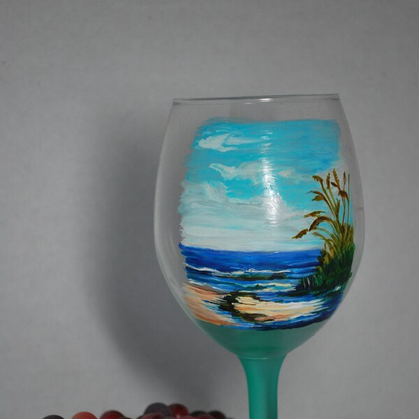 Handpainted Glass - Etsy