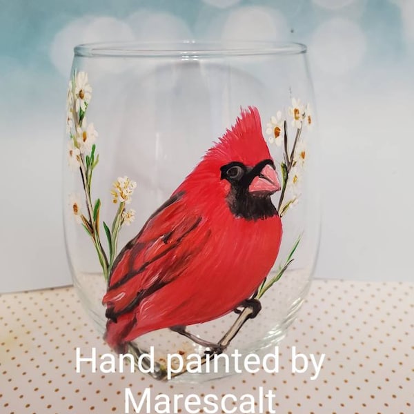 Hand Painted Cardinal - Etsy