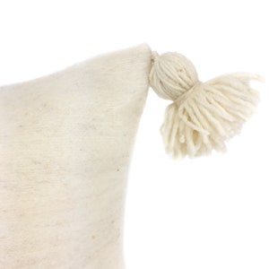 24 X 24 Ivory Wool Pom Pom Euro Sham Pillow Cover - Etsy