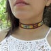 Aztec Choker Necklace, Native American Jewelry, Fabric Choker, Bohemian ...