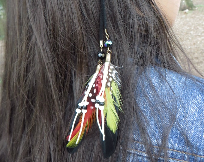 Feather Hair Extension, Bohemian Hair Accessories, Boho Feather Clip ...