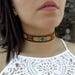 Aztec Choker Necklace, Native American Jewelry, Fabric Choker, Bohemian ...