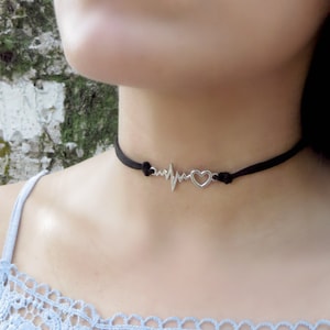 Heart Beat Choker Etsy