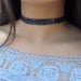 Layered Choker Blue Choker Choker Necklace Suede Leather - Etsy