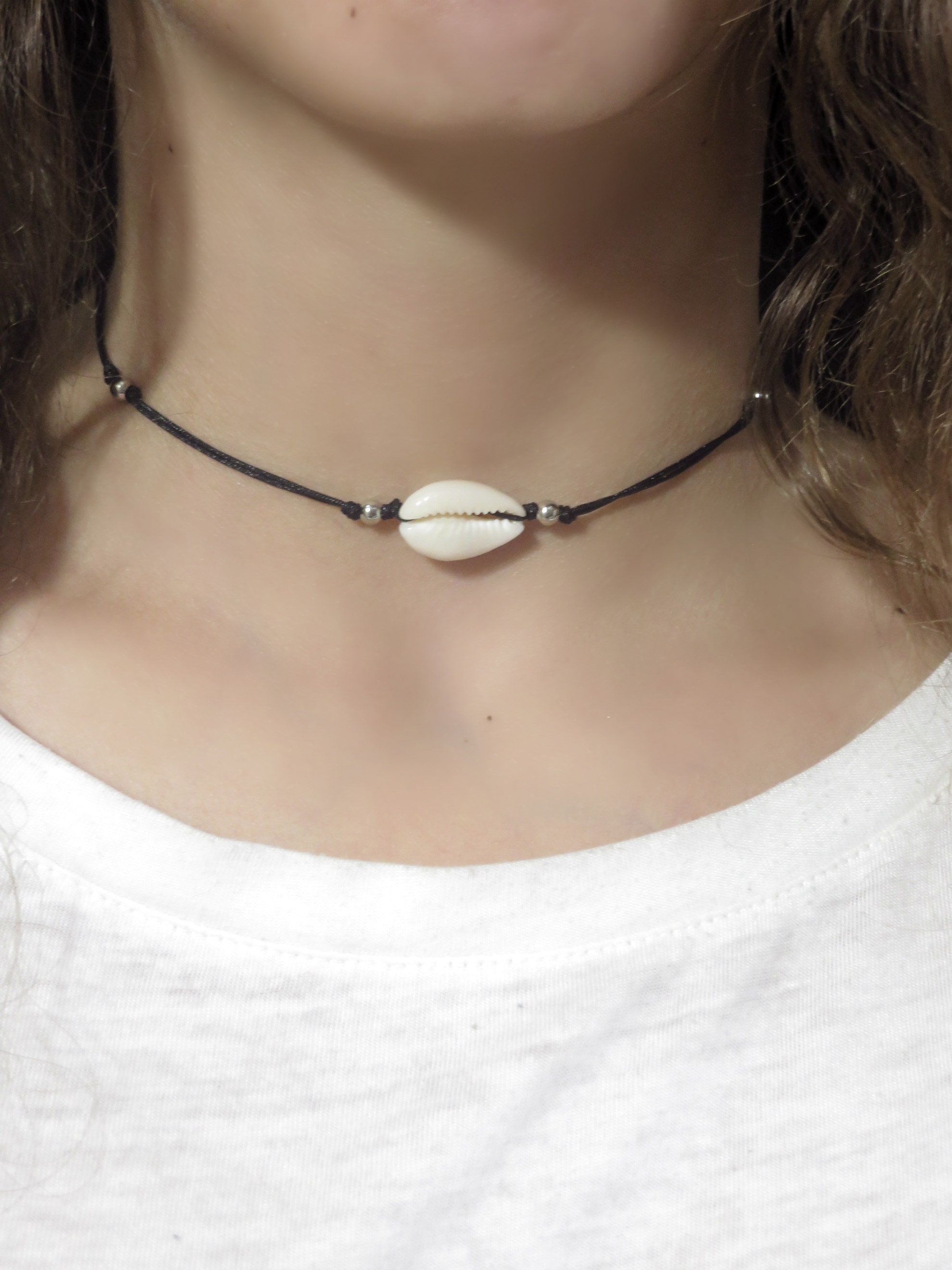 Shell Choker Choker Necklace Cowrie Shell Choker Seashell - Etsy