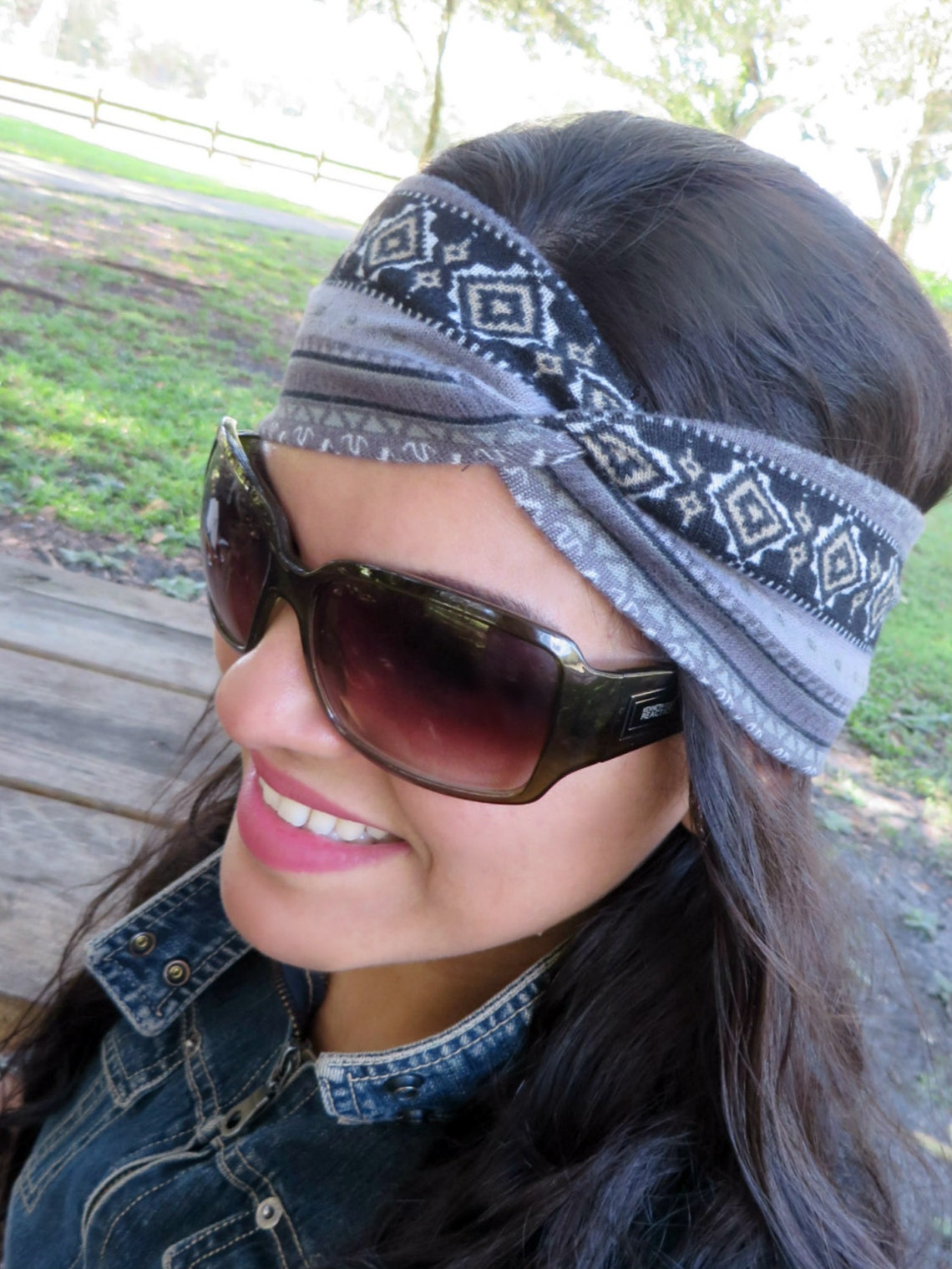 Yoga Headband Fitness Aztec Headband Jersey Turban Twist | Etsy