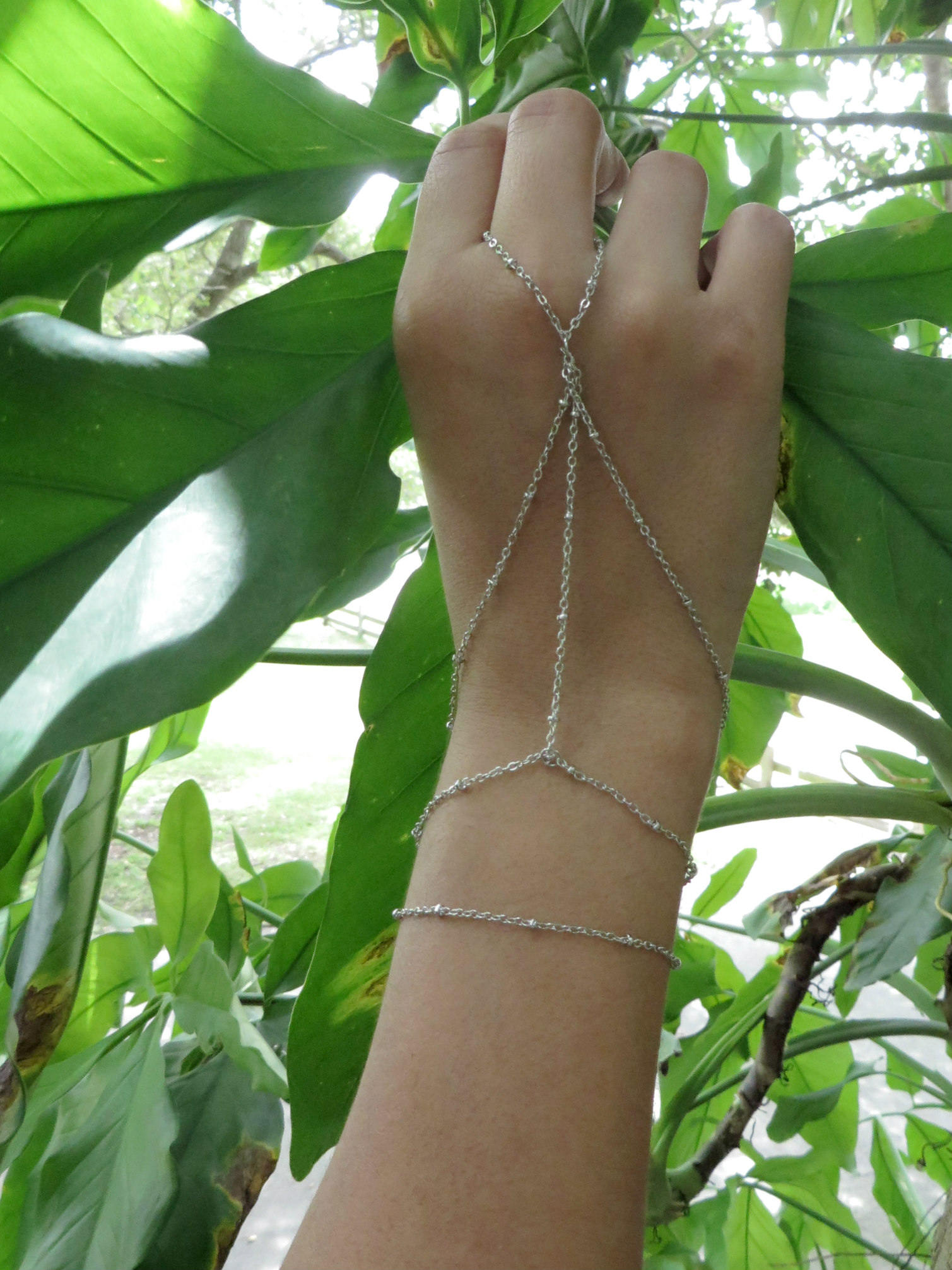 Bohemian Hand Chain Slave Bracelet Boho Hand Piece Hippie | Etsy