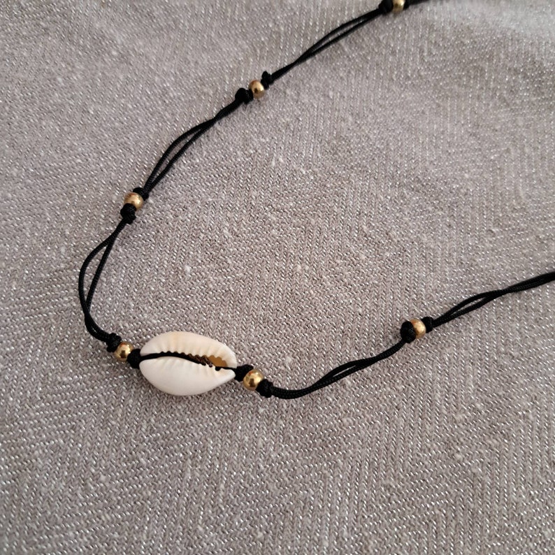 Shell Choker Choker Necklace Cowrie Shell Choker Seashell - Etsy