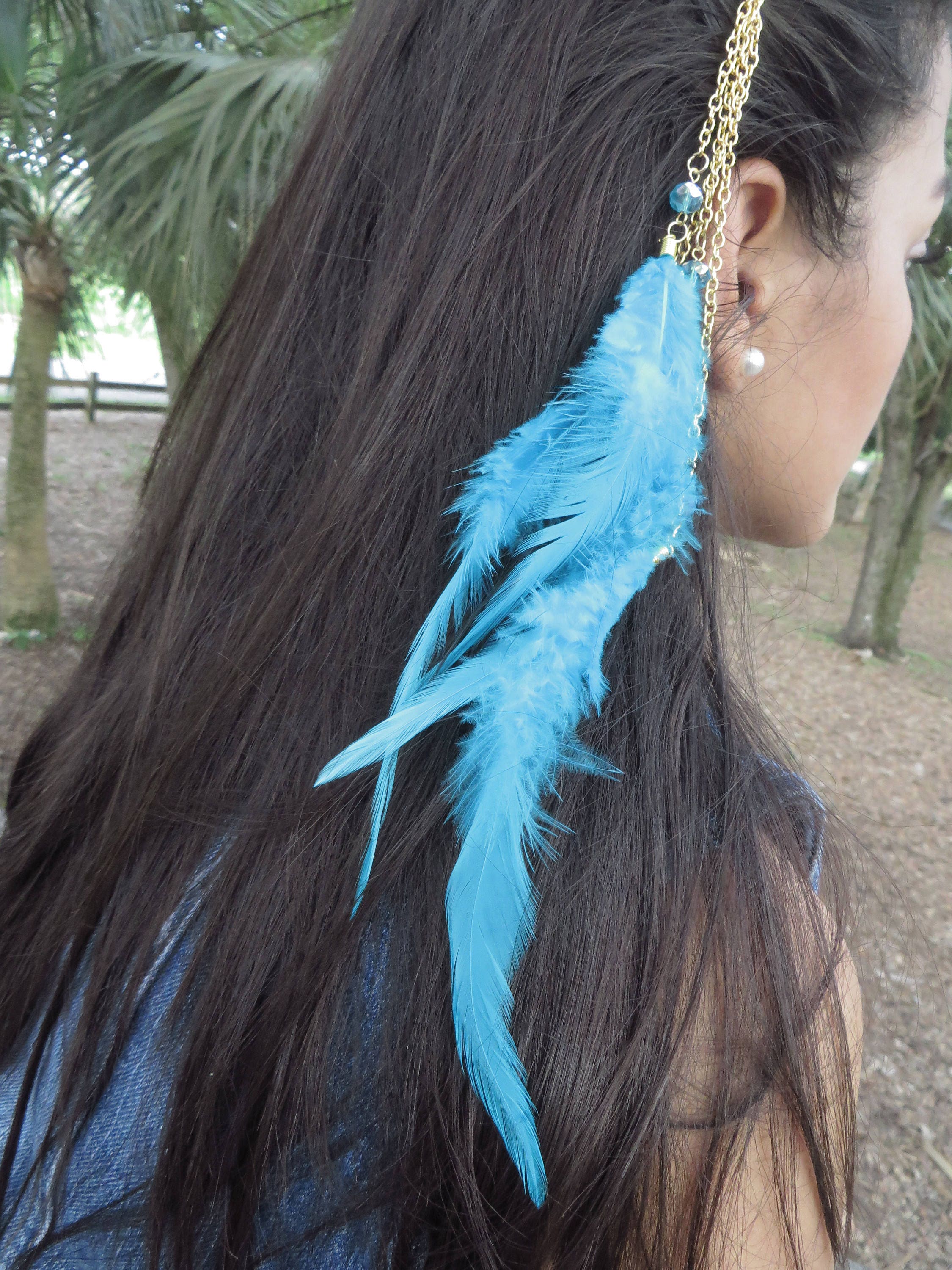 Feather Hair Extension Bohemian Hair Accessories Boho | Etsy