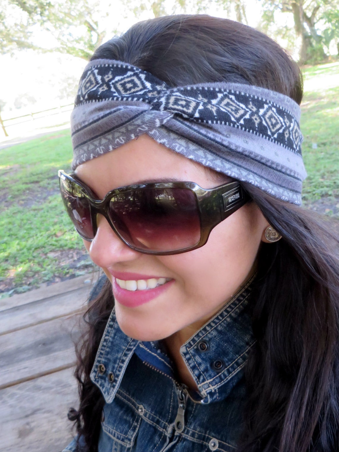 Yoga Headband Fitness Aztec Headband Jersey Turban Twist | Etsy