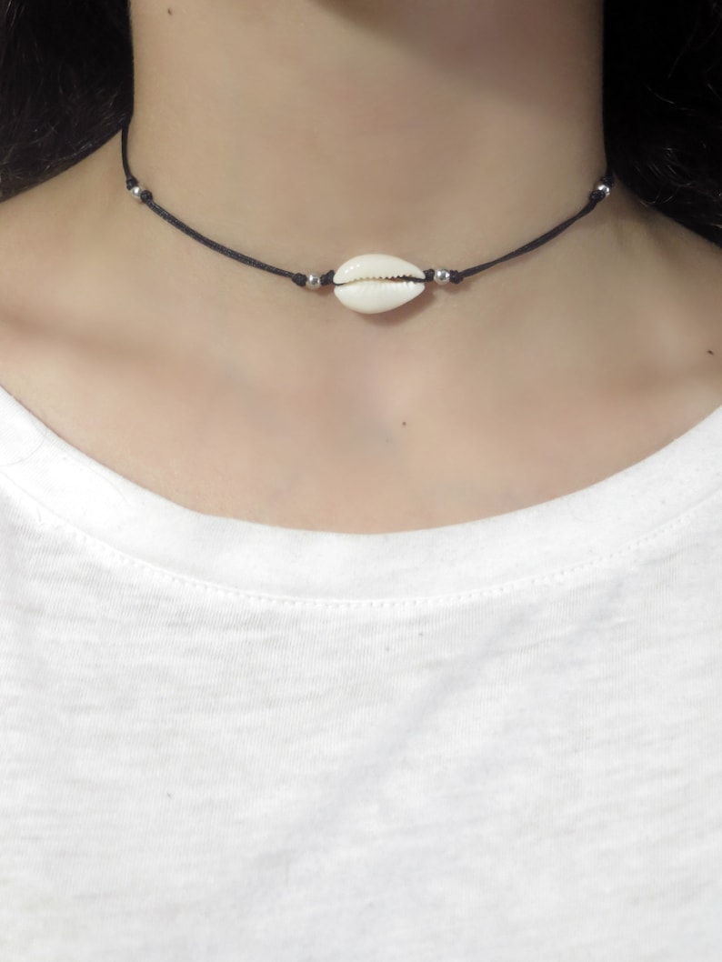 Shell Choker Choker Necklace Cowrie Shell Choker Seashell - Etsy