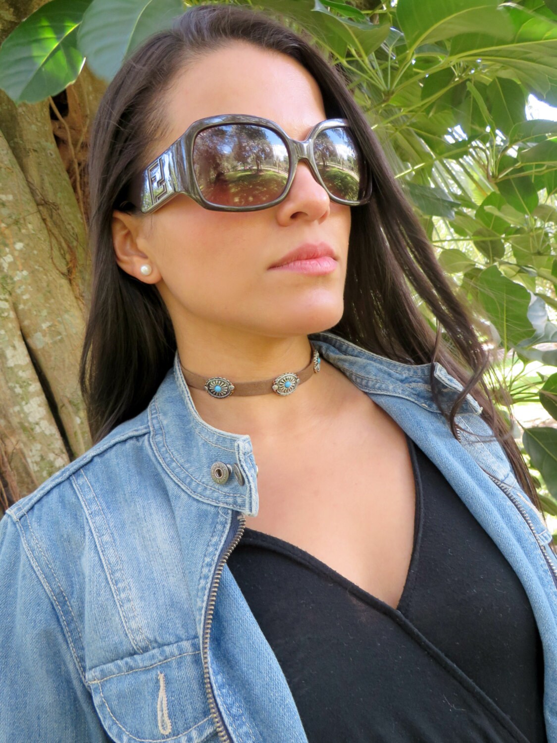 Choker Necklace, Suede Choker Necklace, Bohemian Choker, Fashion Trendy ...