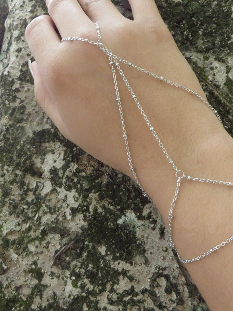 Bohemian Hand Chain Slave Bracelet Boho Hand Piece Hippie - Etsy
