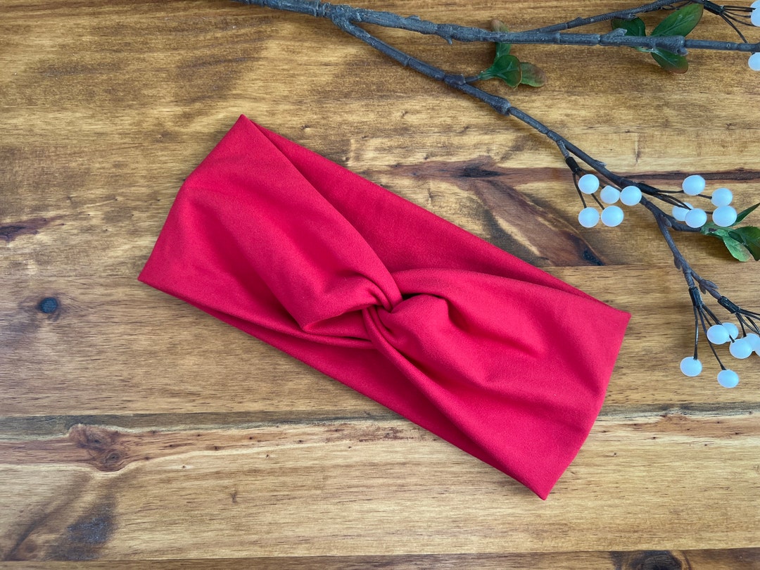 Red Headbands, Red Fabric Headbands, Super Soft Red Twist Headbands ...