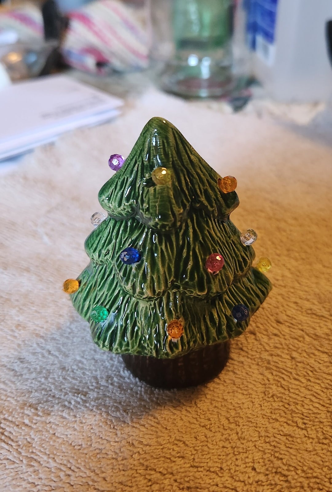 Ceramic Mini Christmas Tree W/pinlights Glued In - Etsy