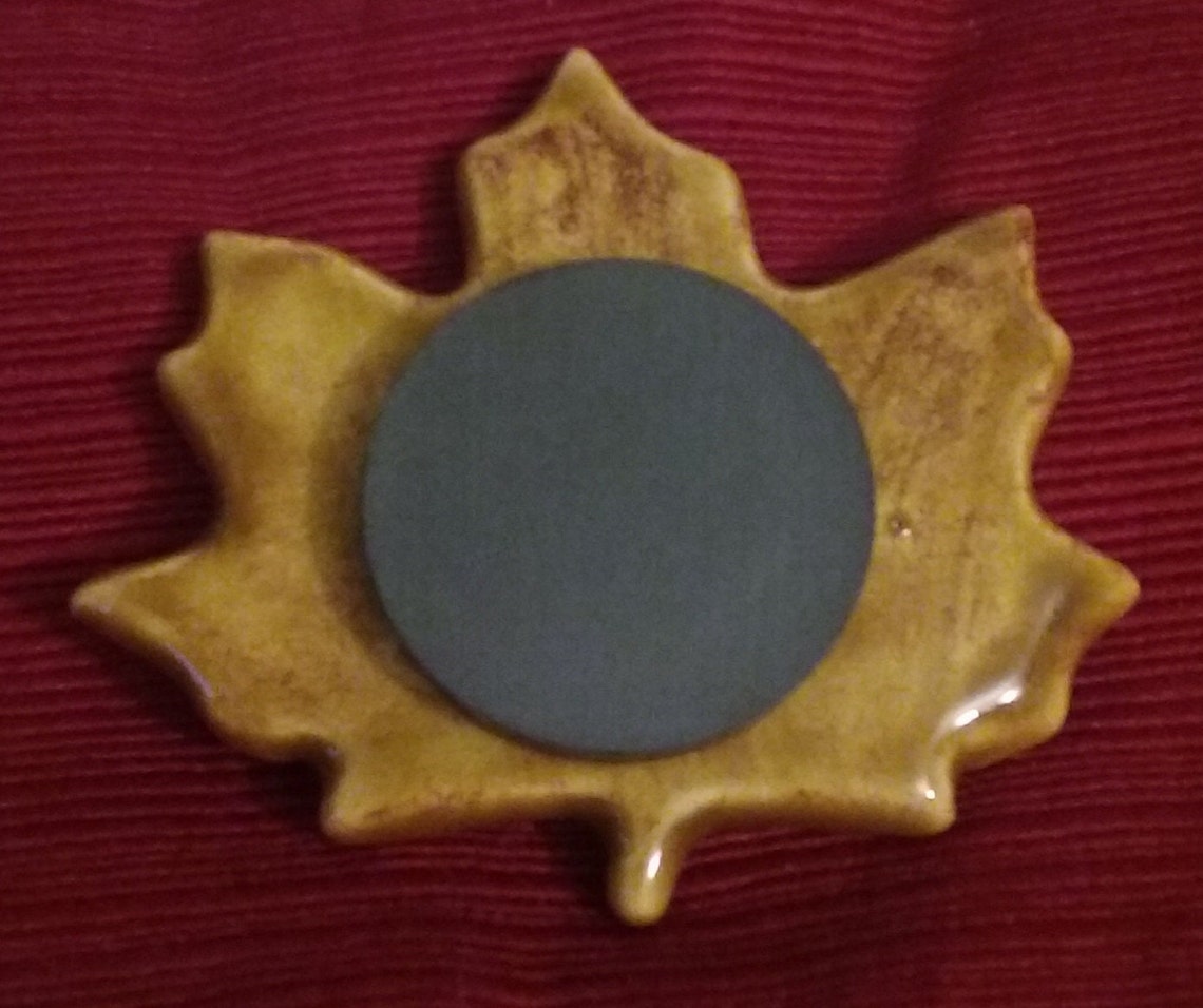 Ceramic Maple Leaf Magnet Sunset Red and Baroque Gold - Etsy