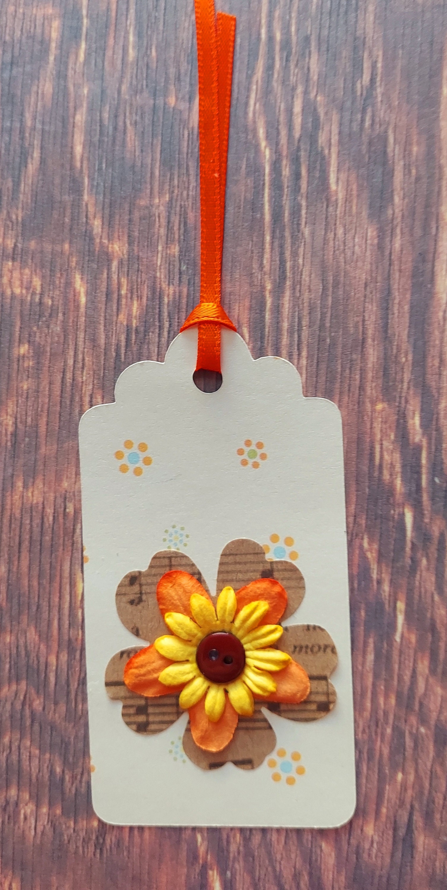 Handcrafted Gift Tags With Button Flowers Set of Three Floral Tags - Etsy