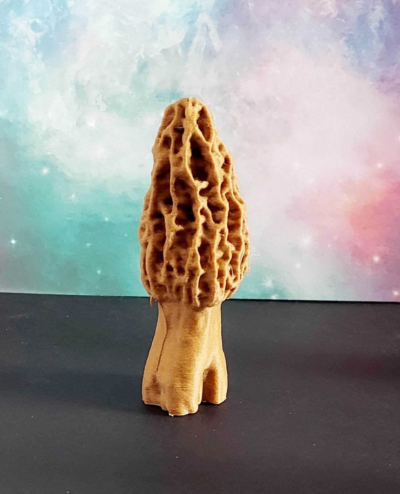 3D Printed Morel Mushroom Figurine: Walnut Forest Decor - Etsy