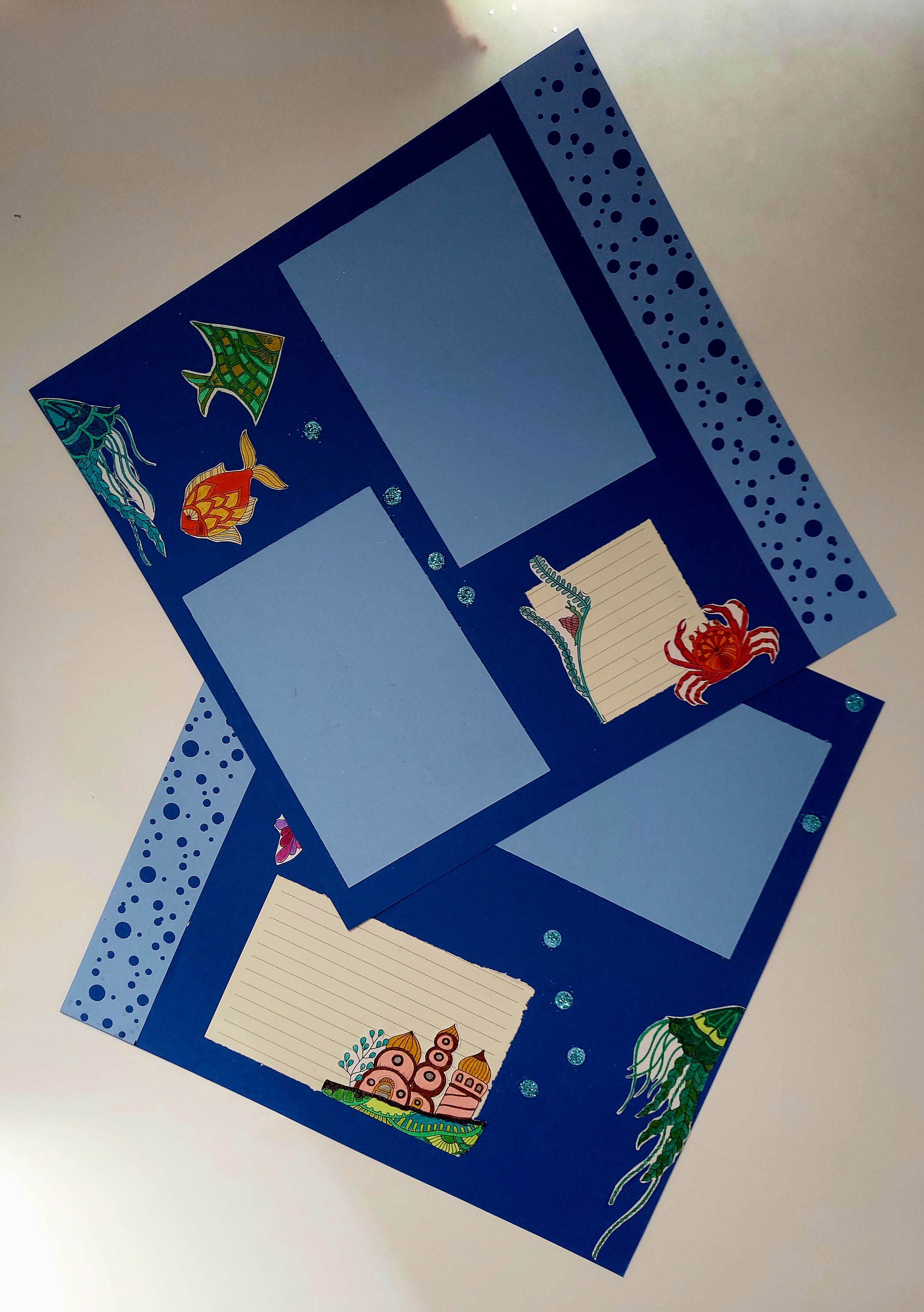 Premade Two Page Scrapbook Layout out to Sea - Etsy