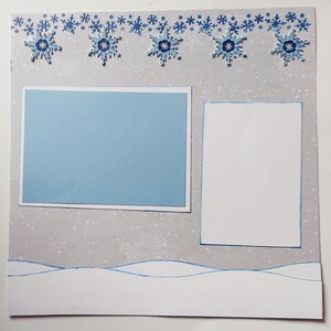 Snow Day Scrapbook 12x12 Two Page Layout, Premade Scrapbook Layout ...