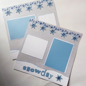 Snow Day Scrapbook 12x12 Two Page Layout, Premade Scrapbook Layout ...