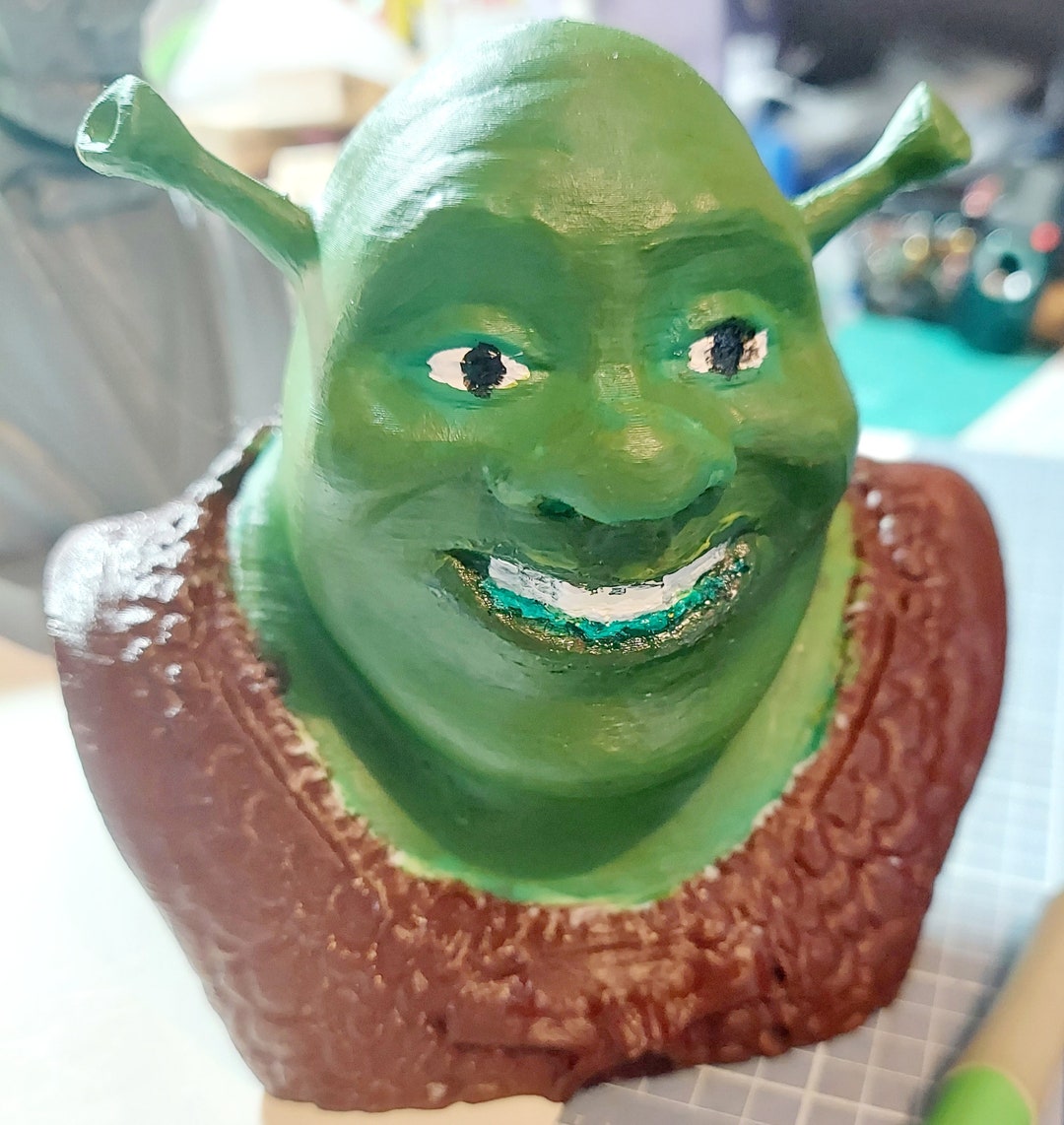 SHREK Bust, Hand Painted 3D Printed Shrek Bust - Etsy