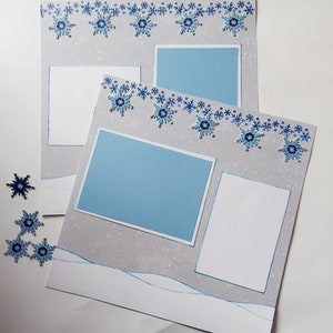 Snow Day Scrapbook 12x12 Two Page Layout, Premade Scrapbook Layout ...