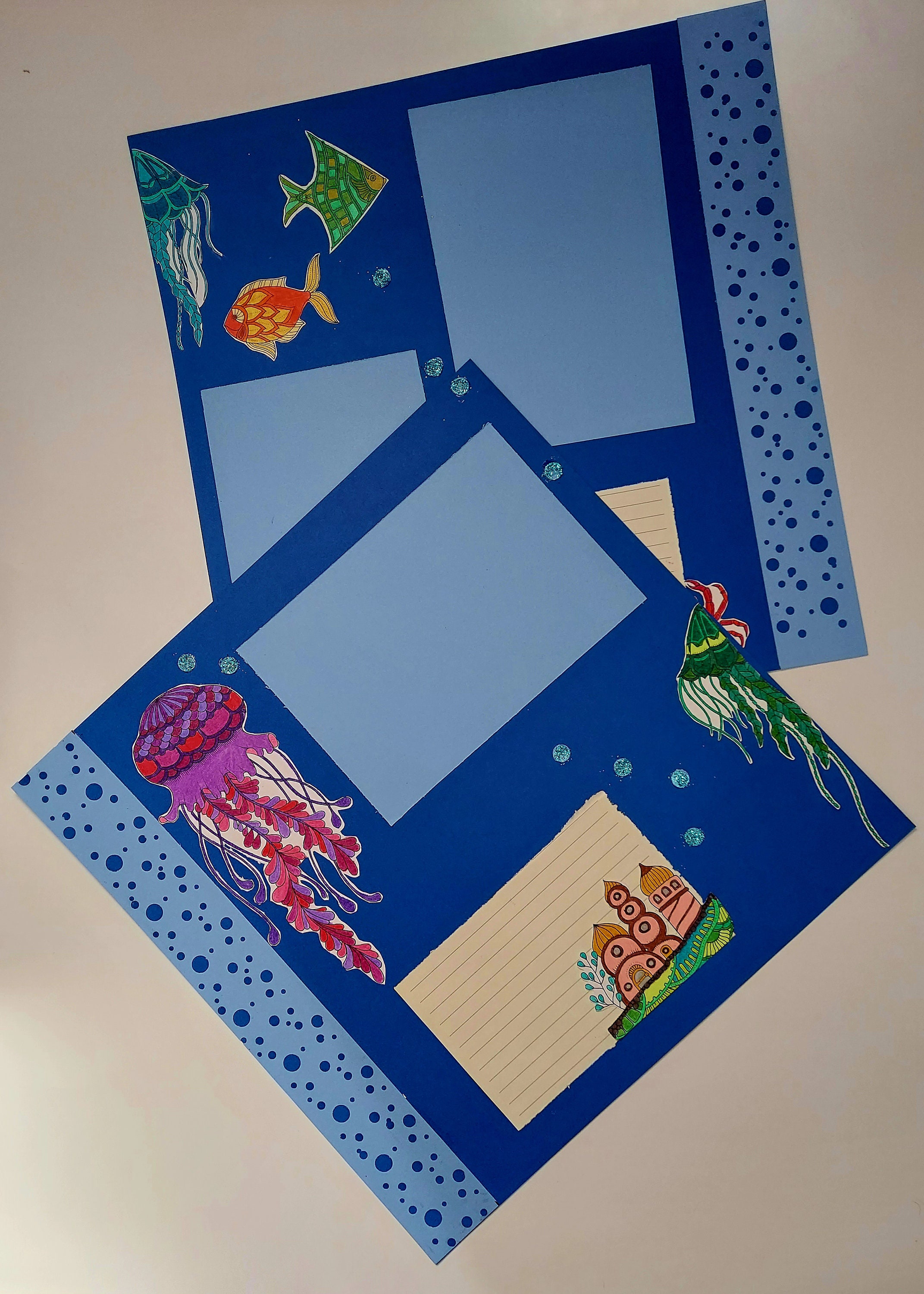 Premade Two Page Scrapbook Layout out to Sea - Etsy