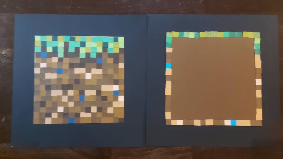 Two Page Premade Scrapbook Layout With Minecraft Theme - Etsy
