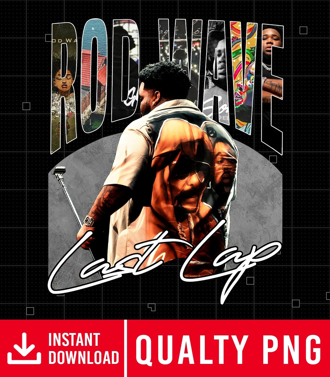 Rod Wave the Last Lap Png File, Last Lap Tour, Concert T-shirt, Rod ...