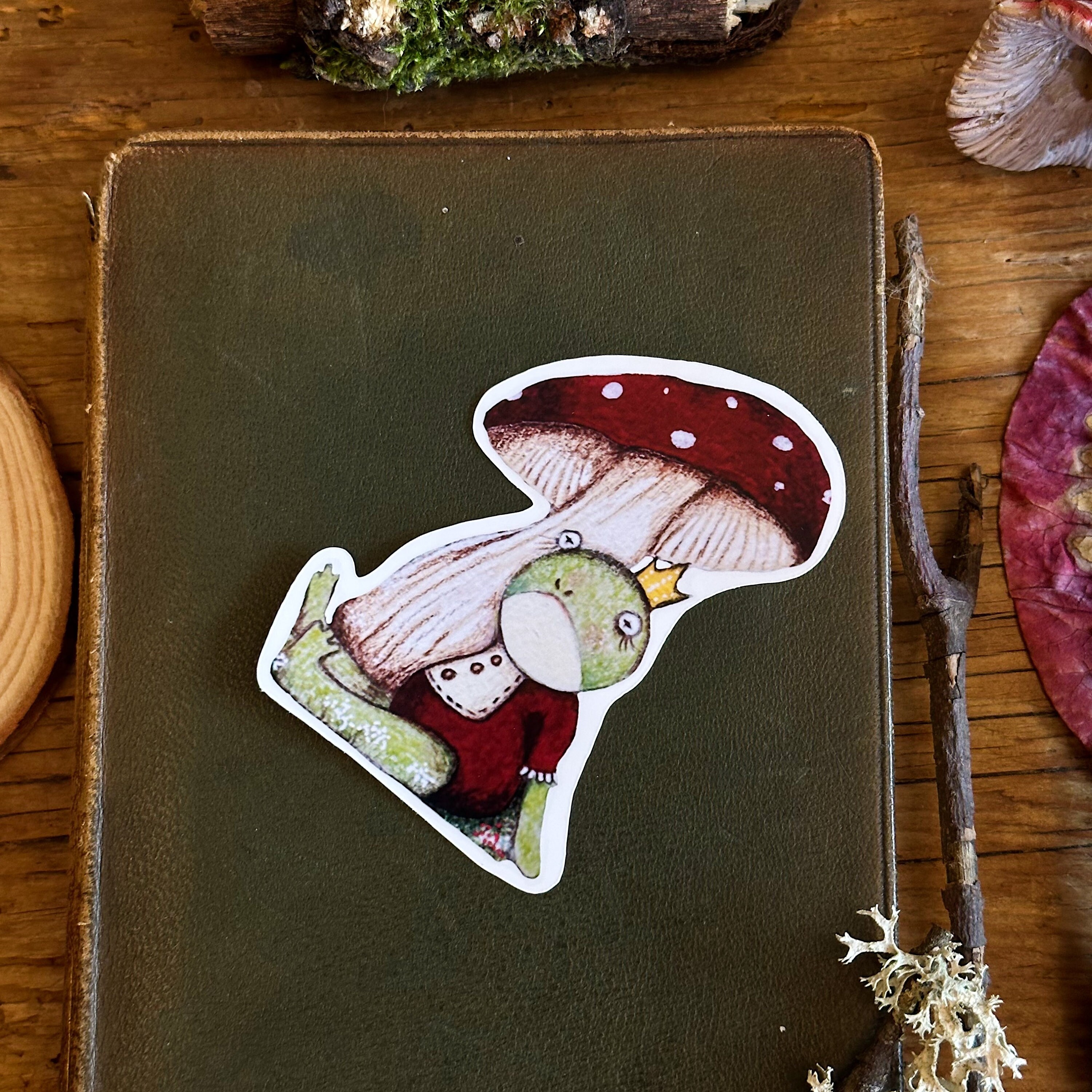 Die Cut Stickers Tilly the Frog and Toadstool - Etsy