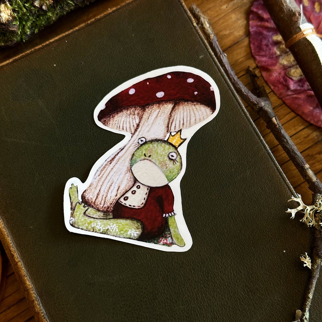 Die Cut Stickers - Tilly the Frog and Toadstool - Etsy