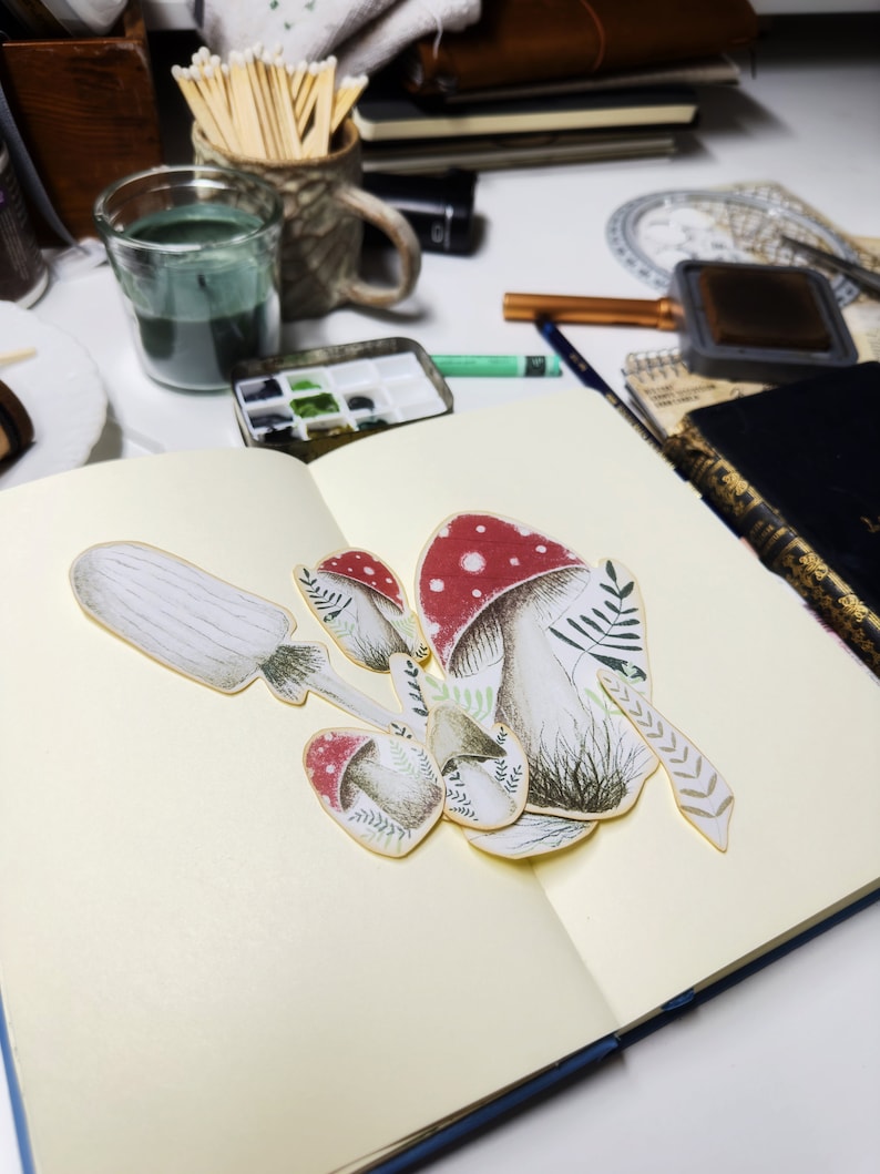 Toadstools Printable Sticker Sheet - Etsy