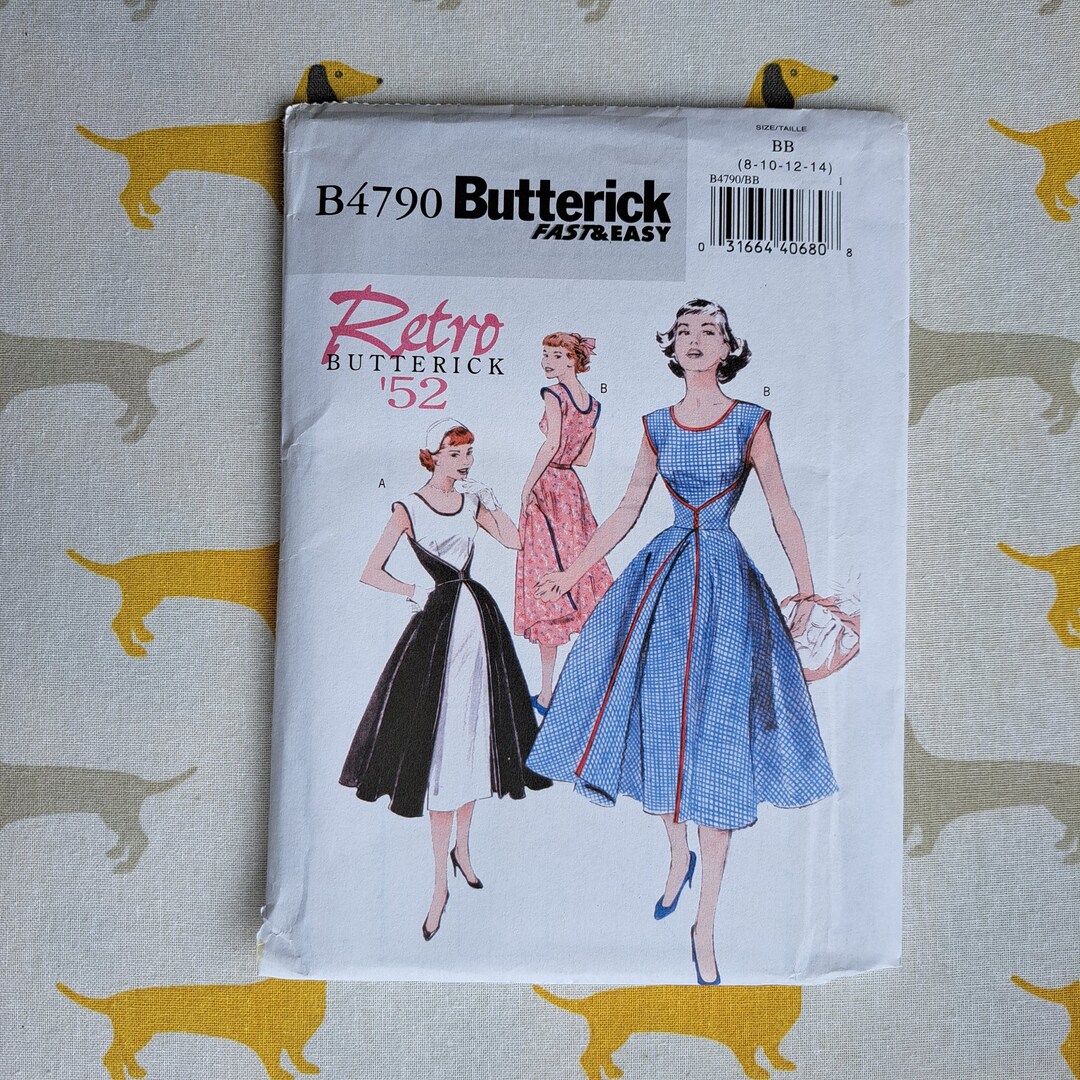 Butterick B4790 Reproduction 1950s Walk Away Dress Sewing Pattern - Etsy