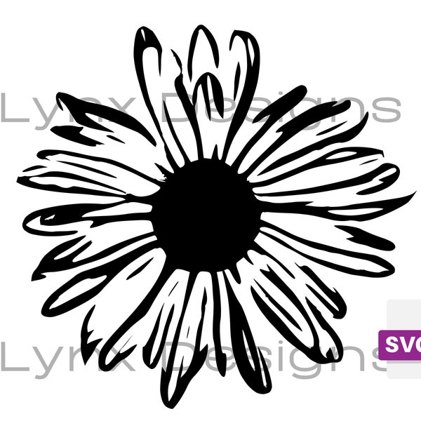 Daisy Outline Svg - Etsy