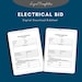 Electrical Bid Sheet Digital Download ︱proposal ︱estimate ︱agreement ...
