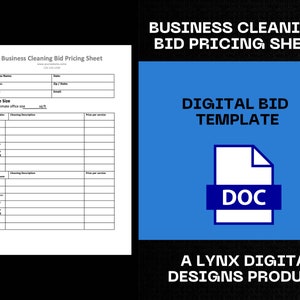 Detailed Business Cleaning Bid Sheet Cleaning Service Proposal Sheet ...