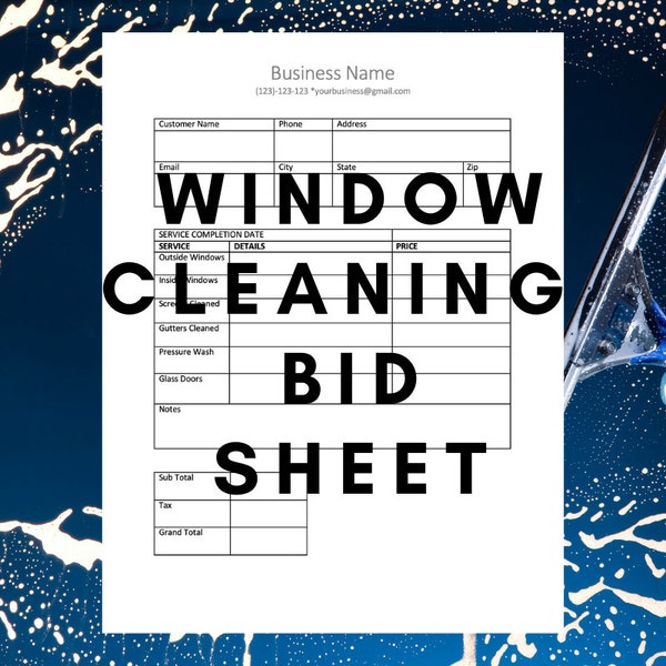 Clean Bid Template - Etsy