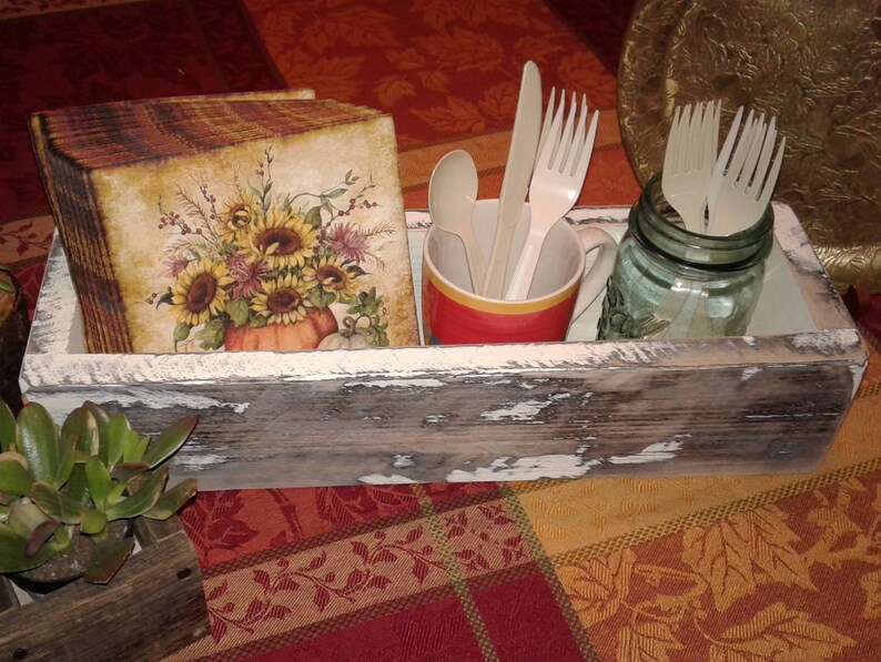 17" Rustic Wood Planter Box, Rustic Wood Centerpiece Box, Rustic ...