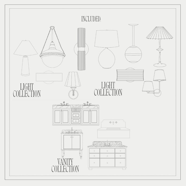 2D CAD Blocks Collection: Furniture & Home Decor (DWG Files) Digital ...