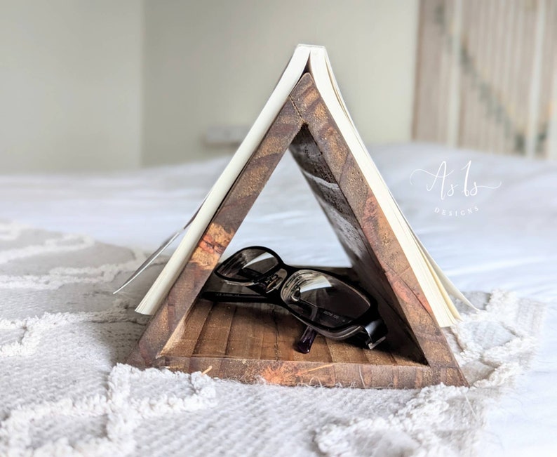Book Place Holder Rustic Wood Stand Reading Table Accessory - Etsy