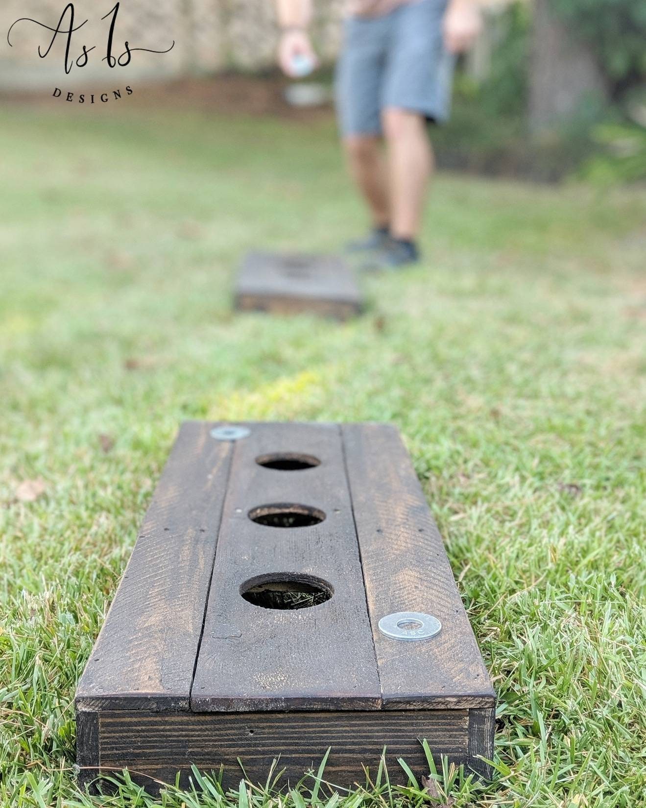 Rustic Washer Toss Game Set: Reclaimed Wood Outdoor Entertainment - Etsy