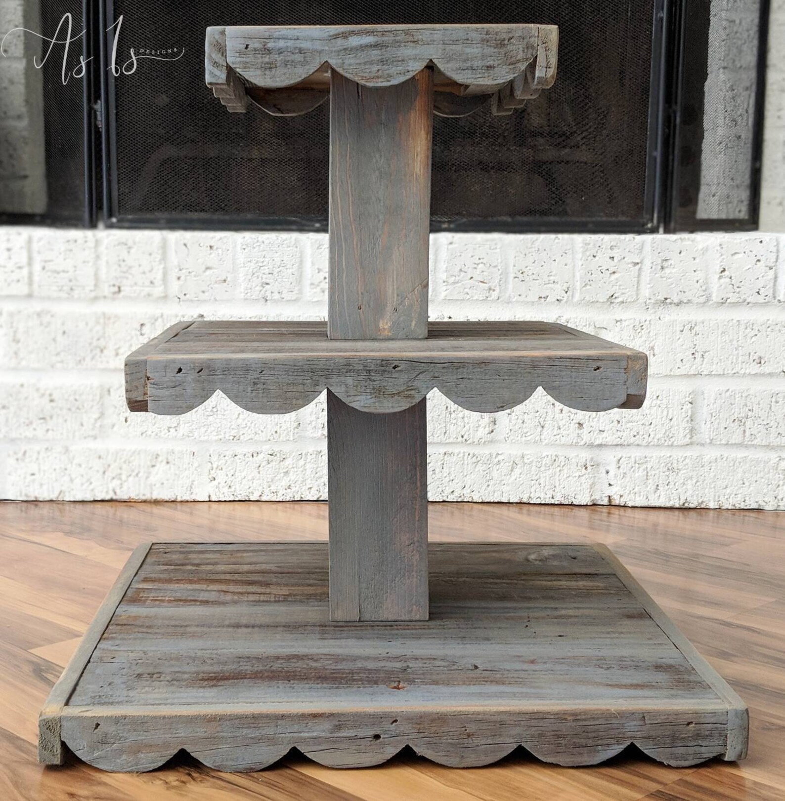 Vintage Holiday Cupcake Stand Scalloped Rustic Wedding Cake - Etsy