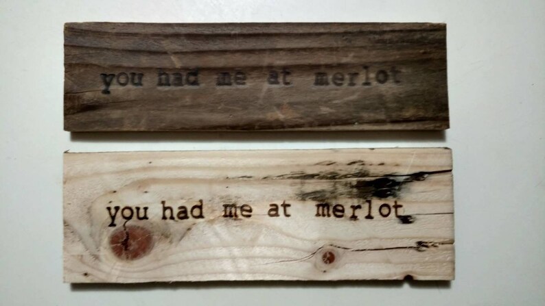 You Had Me at Merlot Quote Wood Quote Sign Wine Gift - Etsy