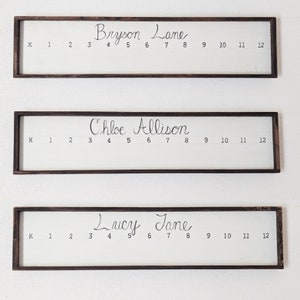 School Picture Board, Grade School Photo Progression Frame, Rustic ...