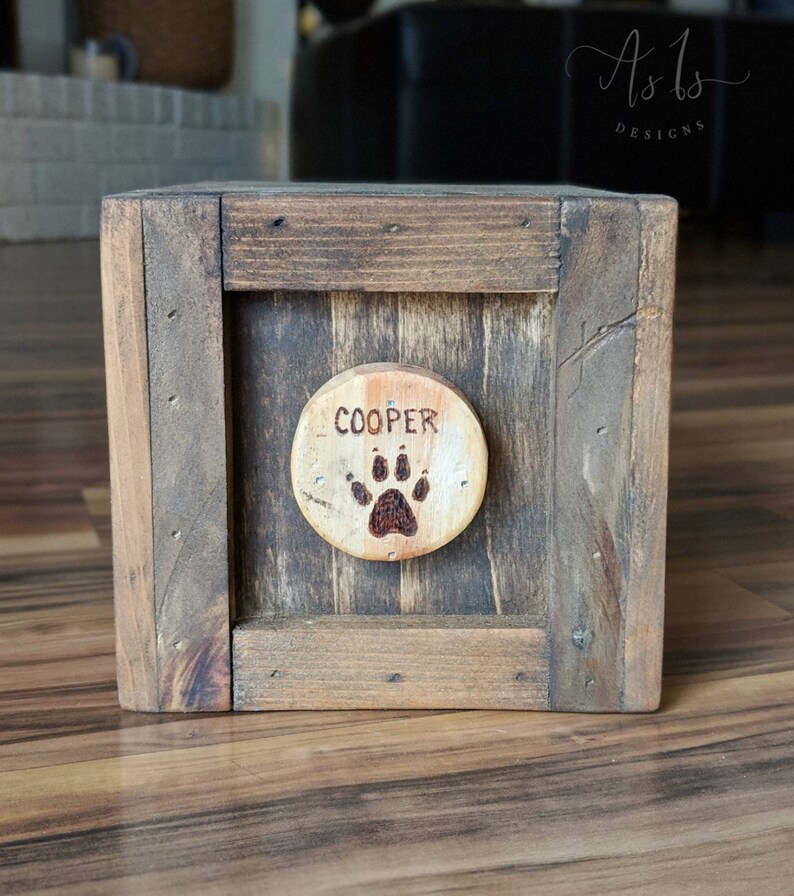 Wood Memory Box Wood Shadow Box Memorial Ashes Urn Keepsake | Etsy