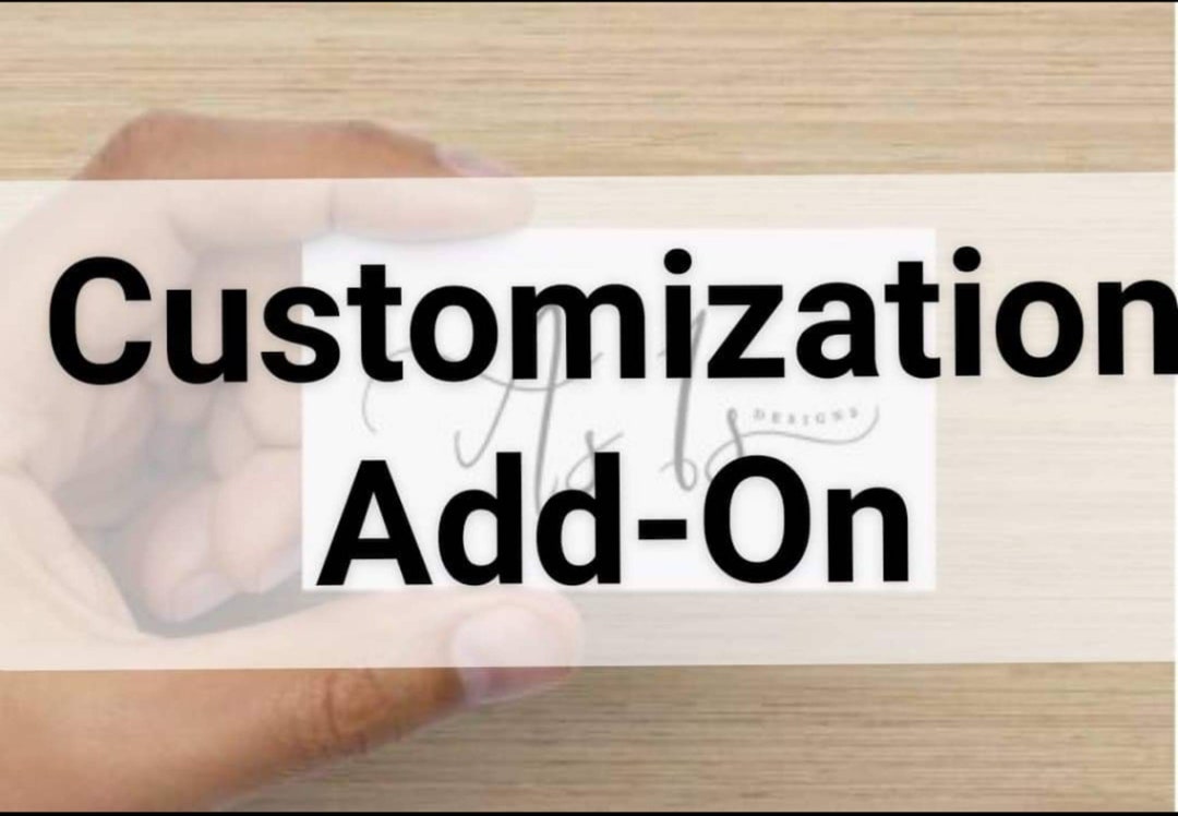 Custom Order Add-on - Etsy